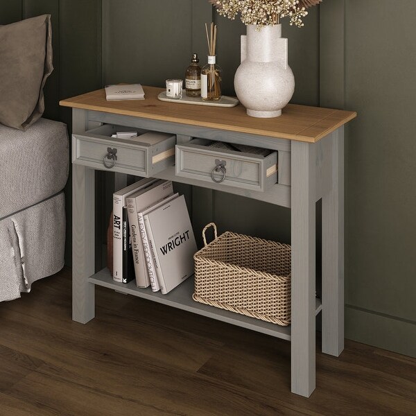 Wood Hall Table Console 2 Drawers Corona Furniture Dash N A On Sale Bed Bath Beyond 35567821